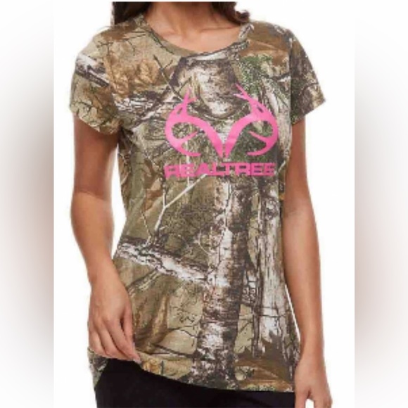Realtree | Tops | New Women Realtree Camo Hunting Short Sleeve Tee Top ...